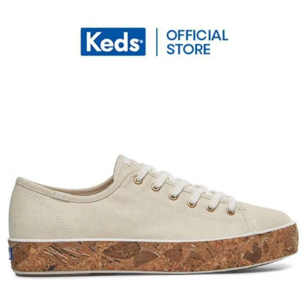Keds Triple Kick Canvas Cork Foxing Natural Sneakers … - Gem